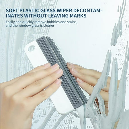 Glass Scraper Portable Soft Rubber Glass Wiper Blade Non-trace Window ...