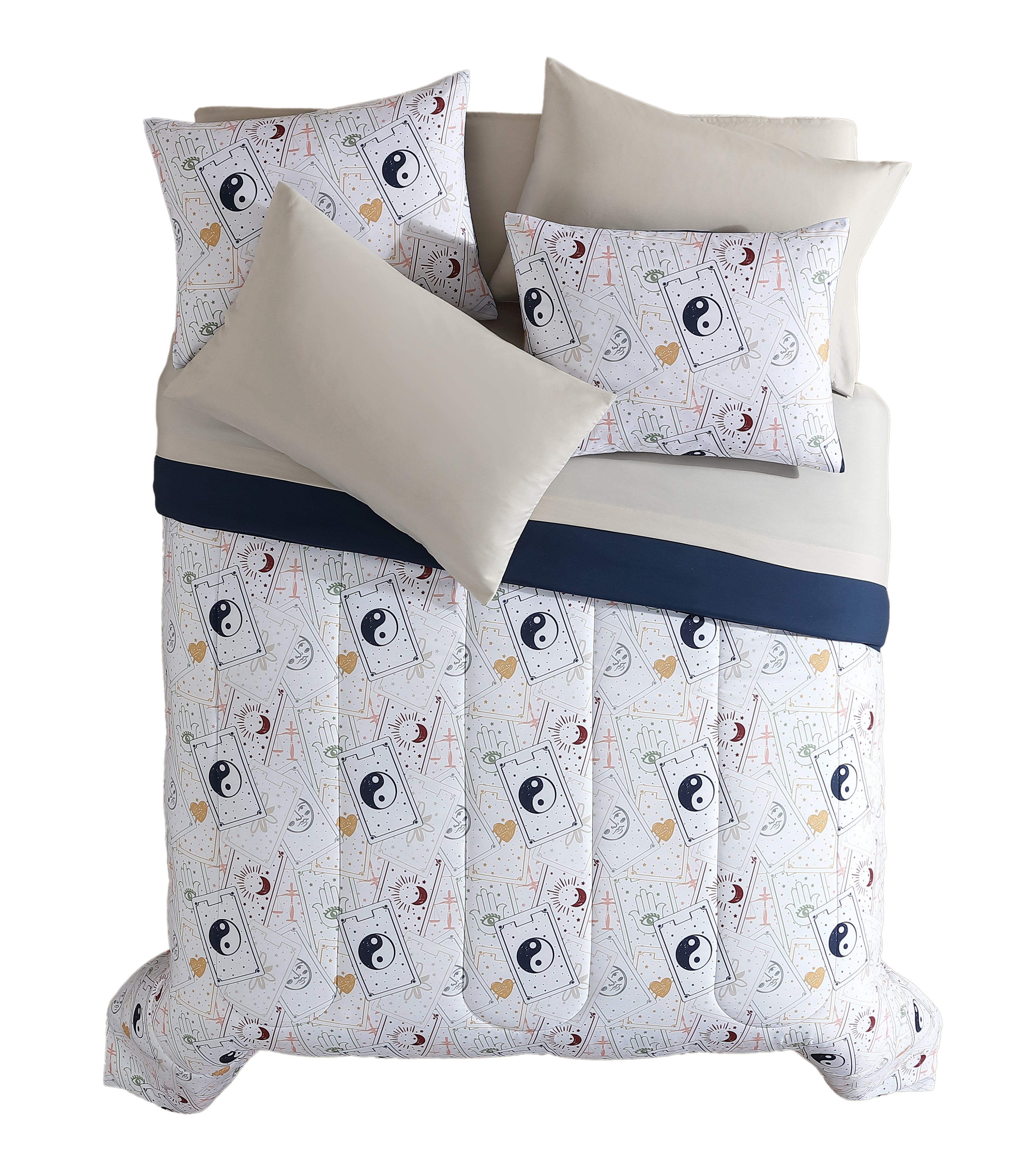 Mainstays Mystical Cards 7-Piece Bed in a Bag Set, Double – Back to ...