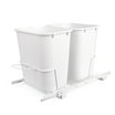 Smart Design 6 Gallon Double Pull Out Waste Basket Drawer - Set of 2 ...