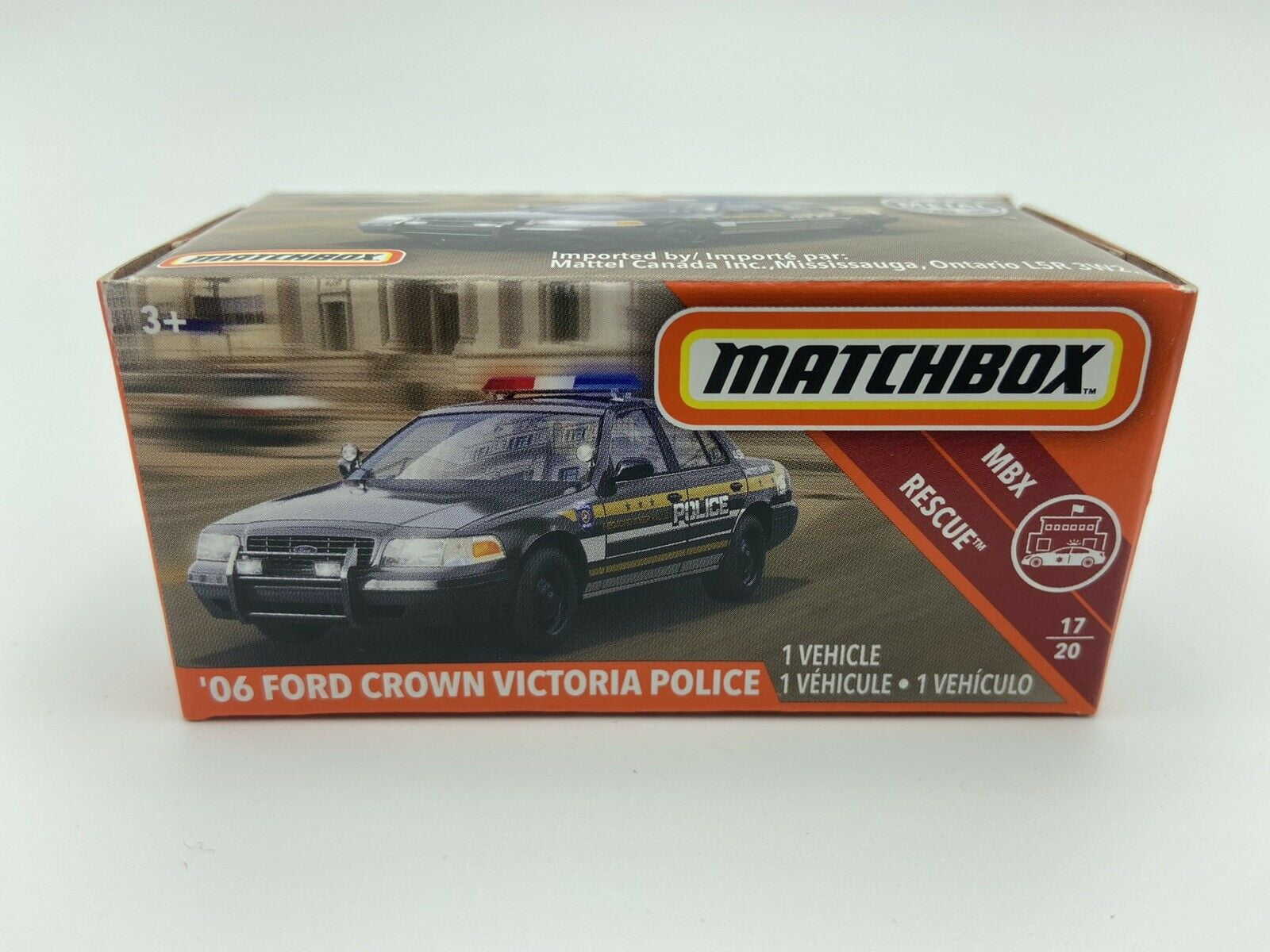 Matchbox Power Grabs MBX Rescue BLACK '06 FORD Crown Victoria Police 17 ...
