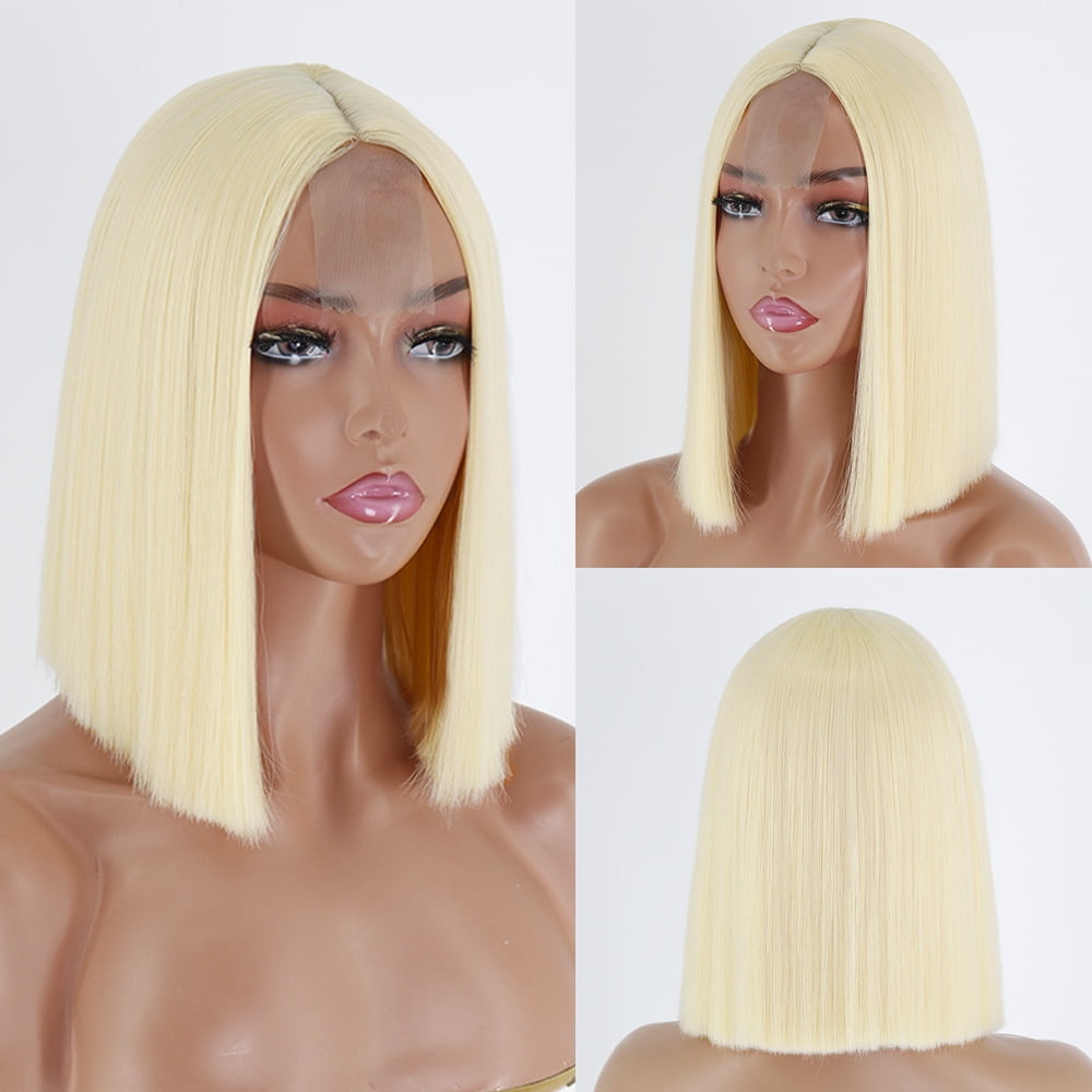 Side Part Bob Wigs Bone Straight Hair Wigs For Black Women Brazilian ...