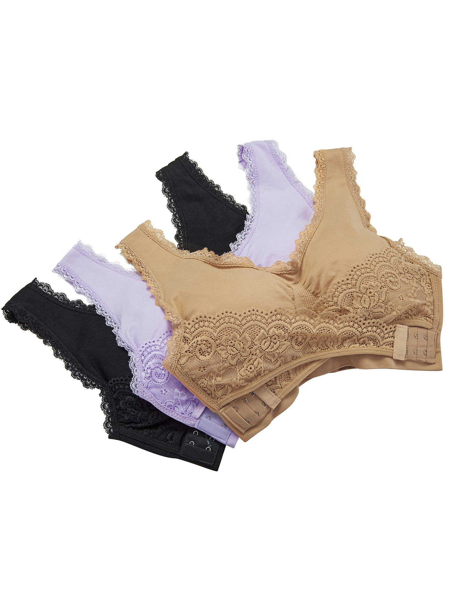 1/3 Pack Sports Bra Racerback Support Women Seamless Cross Front Side ...