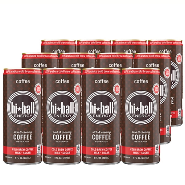 Hiball Energy Cold Brew Coffee Original 8 Oz Cans - Pack of 12 - Walmart.com