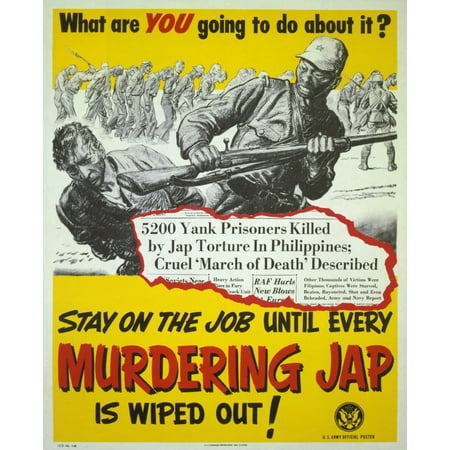 U.S. World War 2 Propaganda Poster Responding To Japanese Brutality To ...