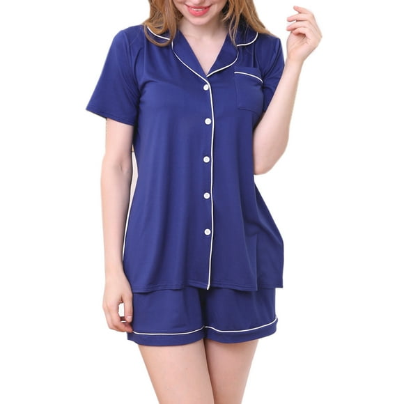 Womens Button Down Pajama Sets
