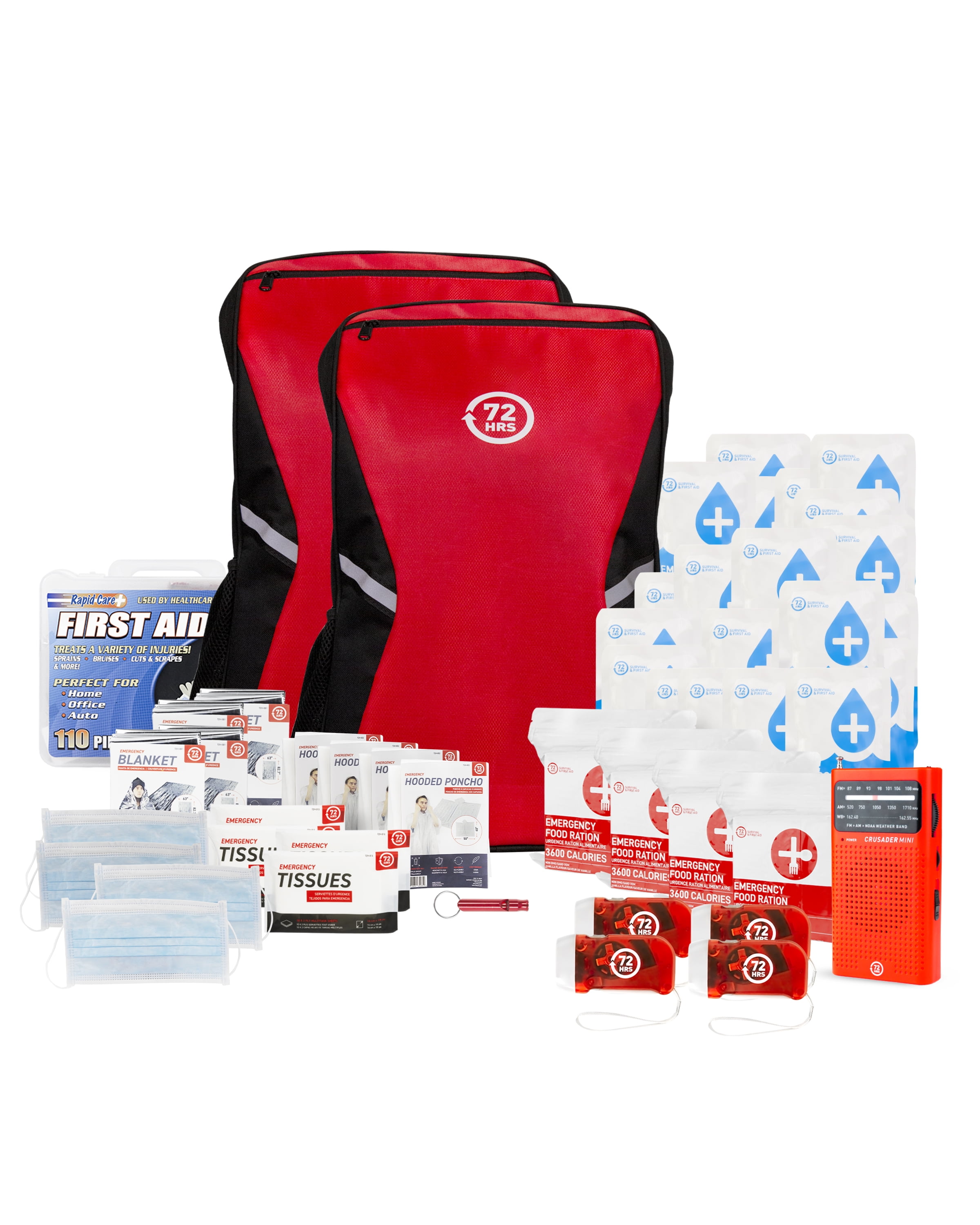 72 HRS Essential Emergency Survival Kit - Heavy Duty 72 Hour Bug Out ...
