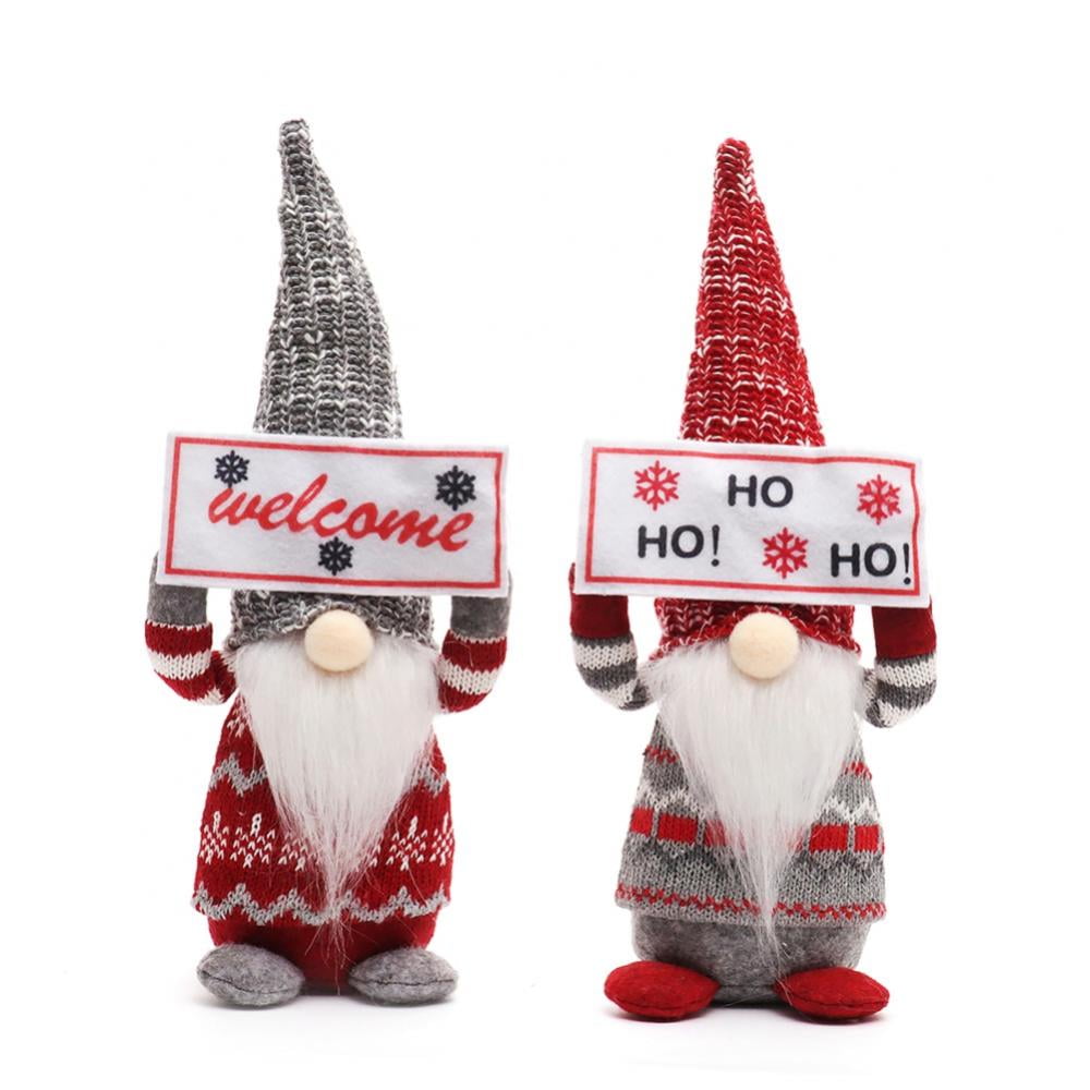Christmas Gnomes Plush Decorations Gnome Tomte Holding Led Lighted ...