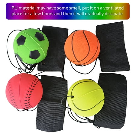 2.48' Wrist Band Ball Rubber Bouncing Stress Relief Ball Rebound Ball ...