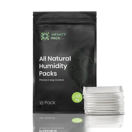 Infinity Pack 62% RH 4 g Humidity Packs (50 Pcs) - Natural Plant Based ...