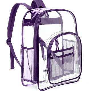 SANMADROLA Clear Backpack, Heavy Duty PVC Transparent Backpack Stadium ...
