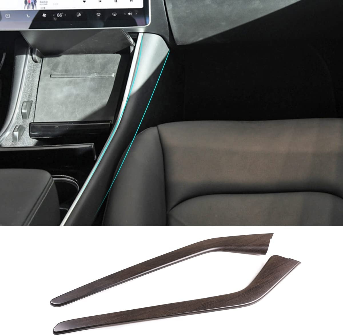 TINKI 2PCS Central Control Side Trim Center Console Side Cover for ...