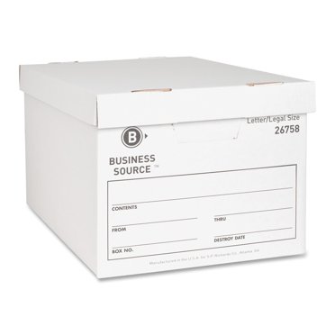 Business Source, BSN26756, Heavy Duty Letter Size Storage Box, 12 ...