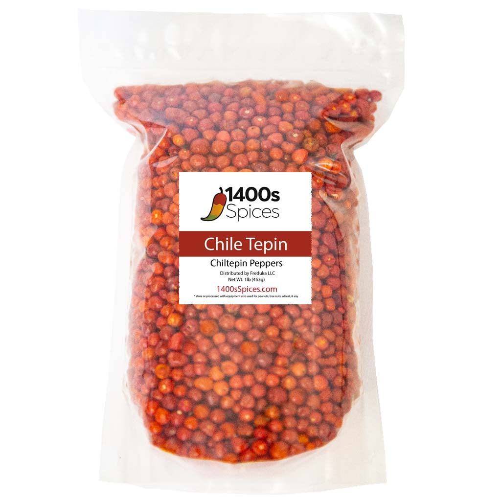1lb Dried Chiltepin Peppers, Chile Tepin by 1400s Spices - Walmart.com