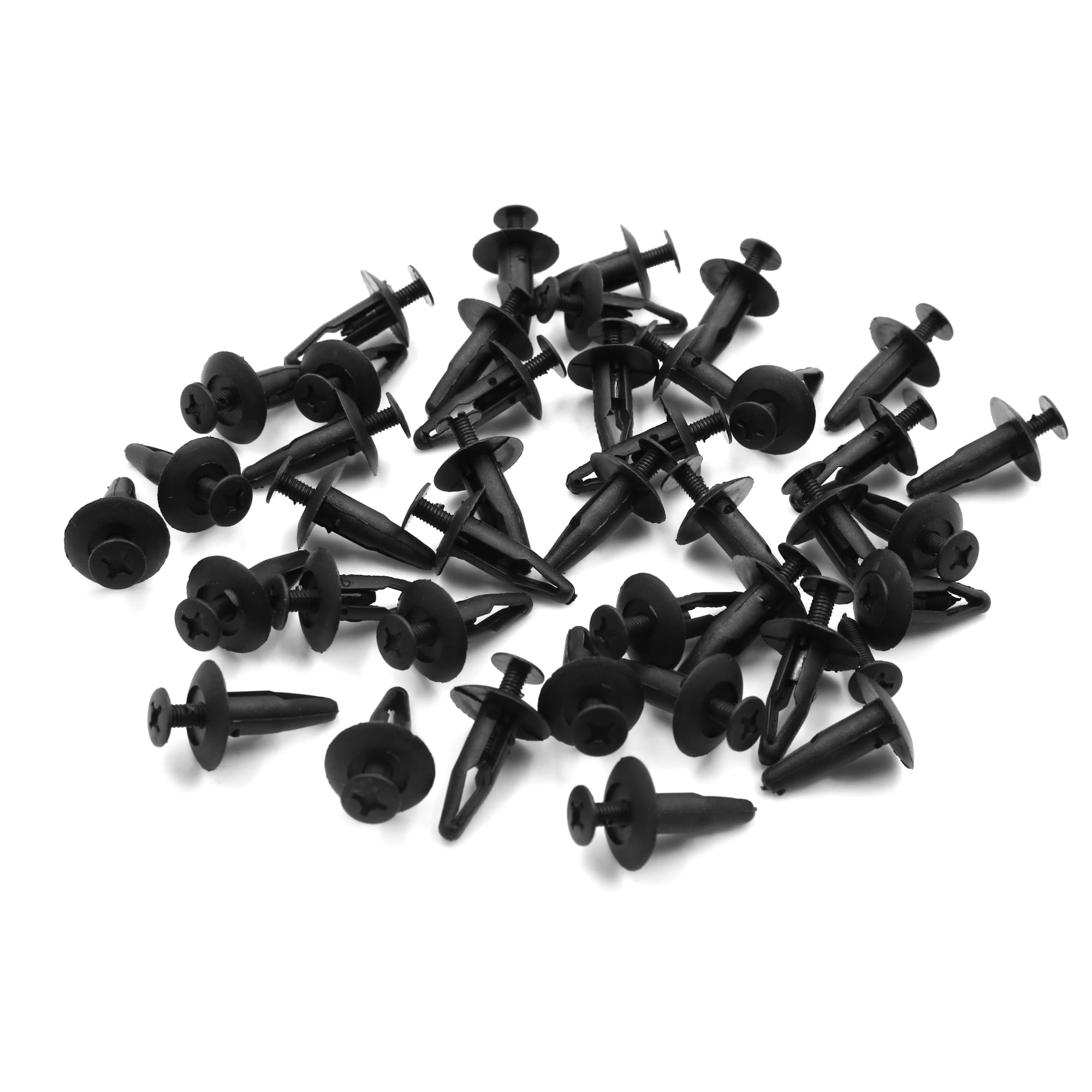 40pcs 7.5mm Hole Car Bumper Fender Liner Push Pin Plastic Rivets ...