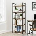 Bookshelf, 5 Tier Bookshelves, Home Office Bookcase Shelf Storage ...