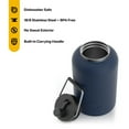 RTIC One Gallon Water Cooler Jug, Stainless Steel Insulated Beverage Container with Handle, Navy ...