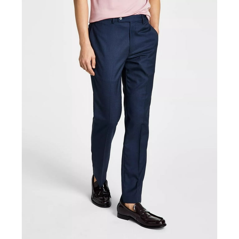 Calvin Klein Men s Slim Fit Dress Pants Blue Size 32X30 Walmart