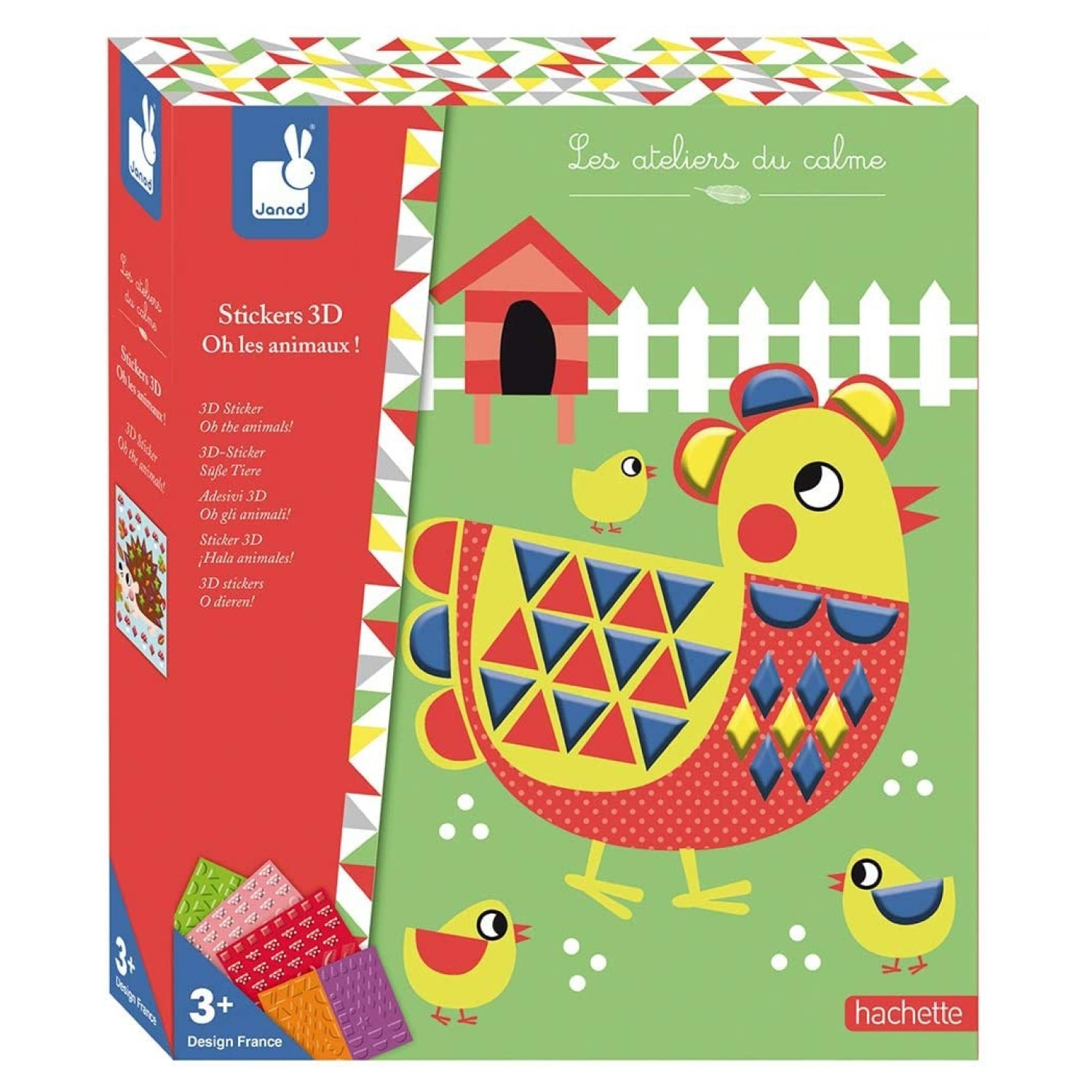 Hachette - 3D Stickers Animals - Walmart.com