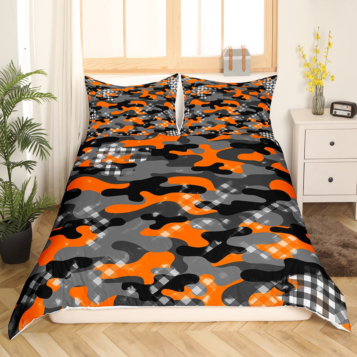Orange Camo Bed In Bag