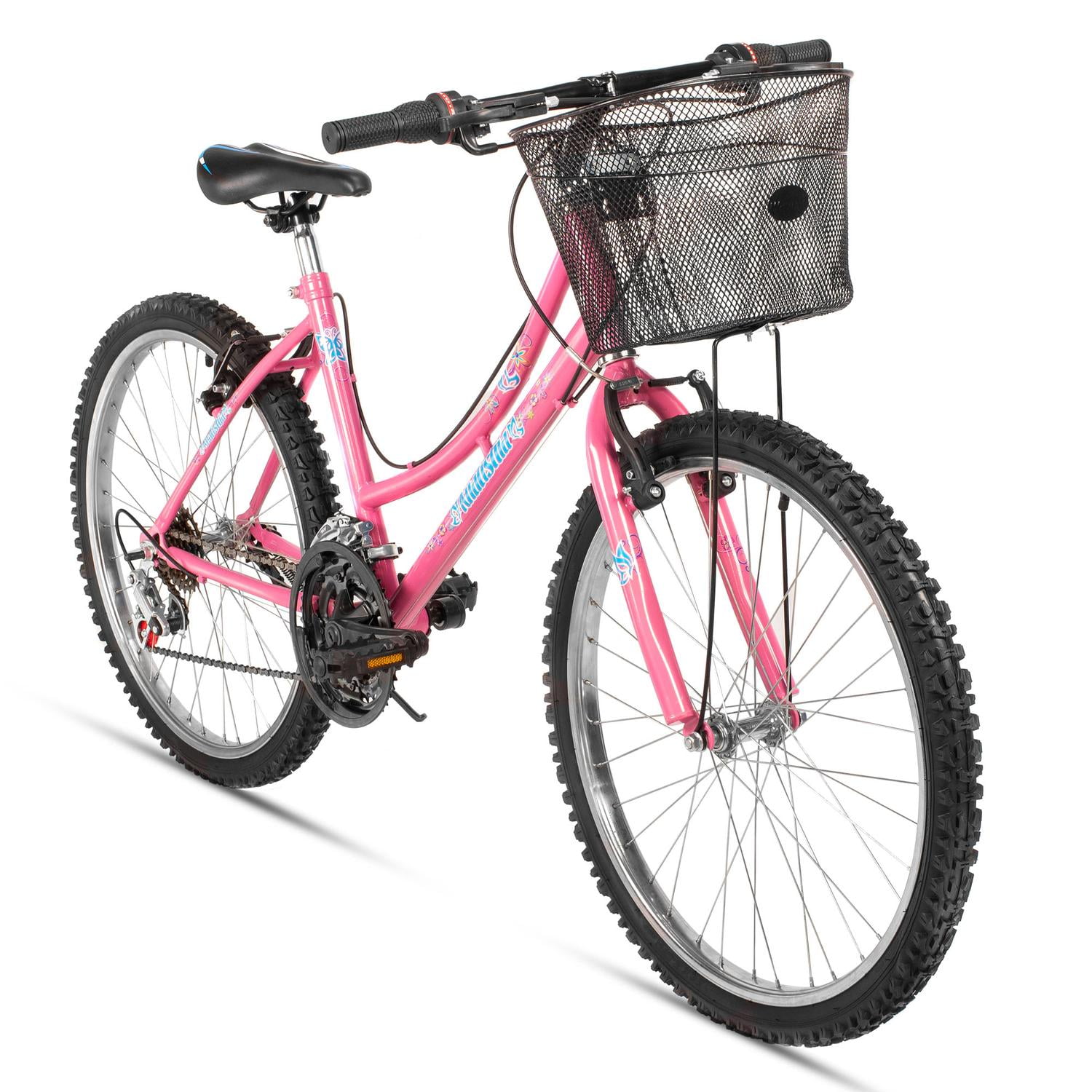 Bicicleta R 24 de fierro con canastilla Ryno rosa | Bodega Aurrera en línea