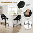 27’’ Boucle Bar Stools Set of 6, Upholstered Counter Height Stools with ...