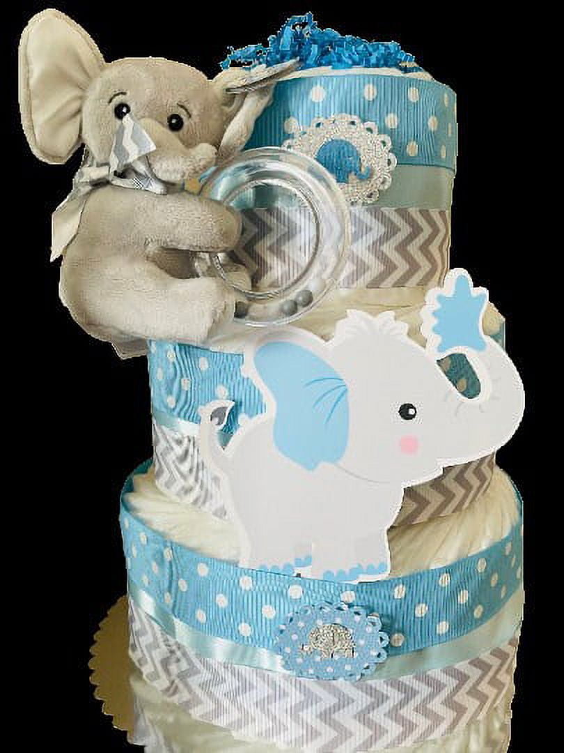 Diaper Elephant Baby Shower Centerpiece Blue Little Peanut Elephant