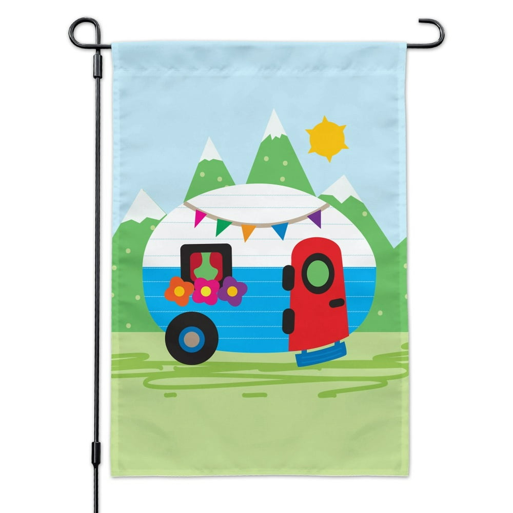 Vintage Retro Camper RV Camping Travel Trailer Garden Yard Flag ...