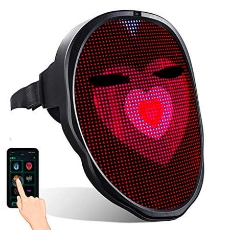 MEGOO Led Mask with Bluetooth Programmable,for Costumes Cosplay Party ...
