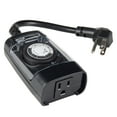 Hyper Tough Single Outlet All-Weather Timer with 3-Prong Outlet, 6-Inch ...