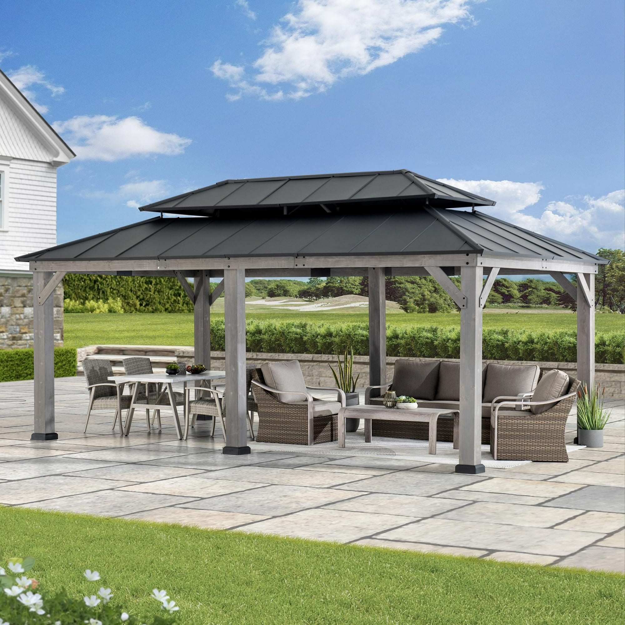 Click here for Sunjoy Group Sunjoy Outdoor 12x20 Ft. Wood Gazebo... prices
