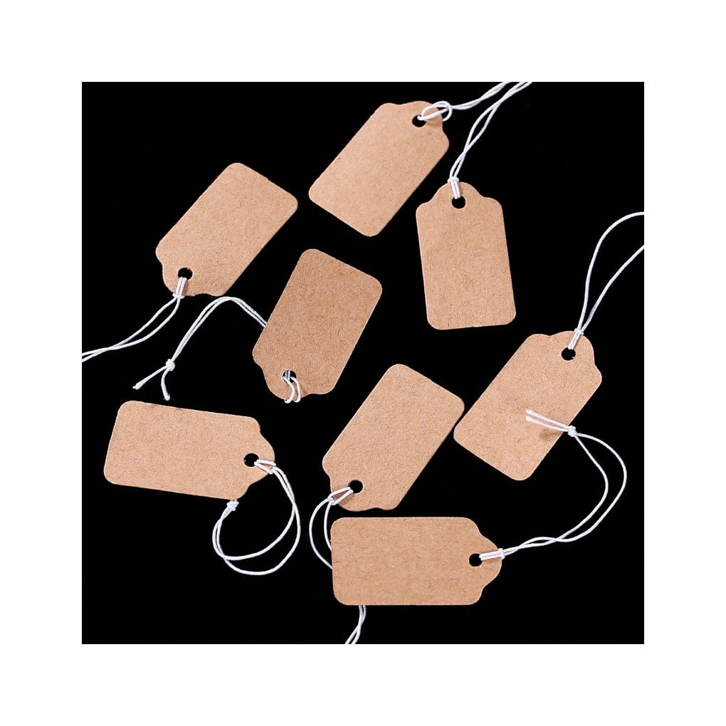 Linyer 90 Pieces Marking Hang Tags Display Label with Elastic String ...