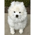 Auswella Large Fluffy Samoyed Plush Dog- Lifelike Realistic Kids ...