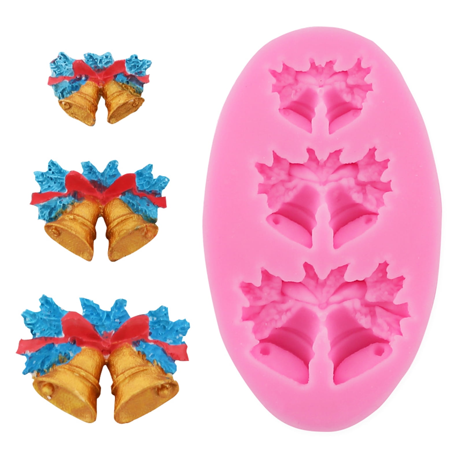 Walbest Food Grade Silicone Bell Mold 3D Effect Making Pastries ...