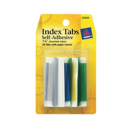 Avery Insertable Tabs, Self-Adhesive, Handwritable Inserts, 1-3/4 ...