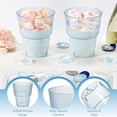 25 Count Blue Plastic Ribbed Disposable Drinking Tumblers For Parties ...