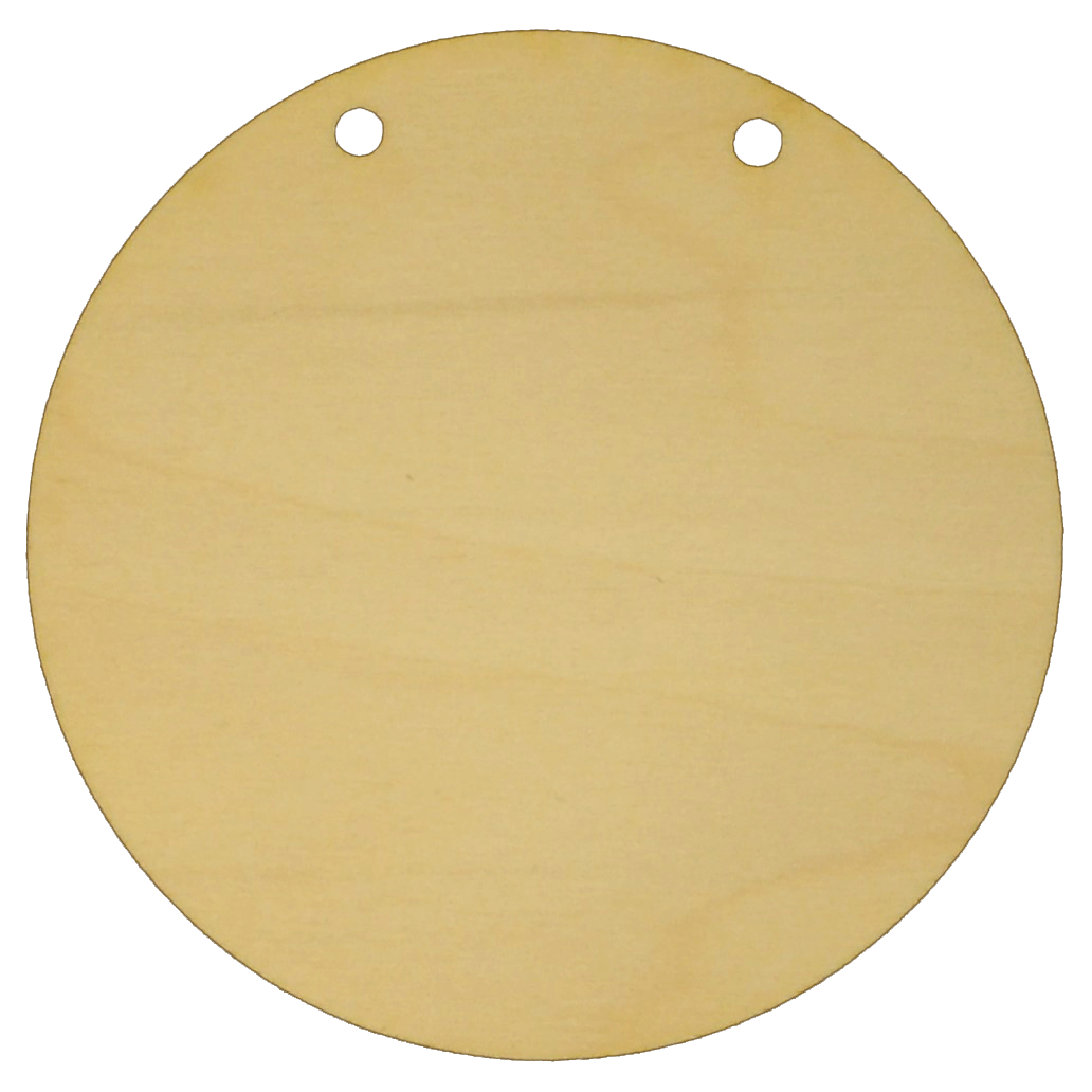 Unfinished Circular Name Tag Wood Cutout (1/4" Thickness, Large 12" x ...