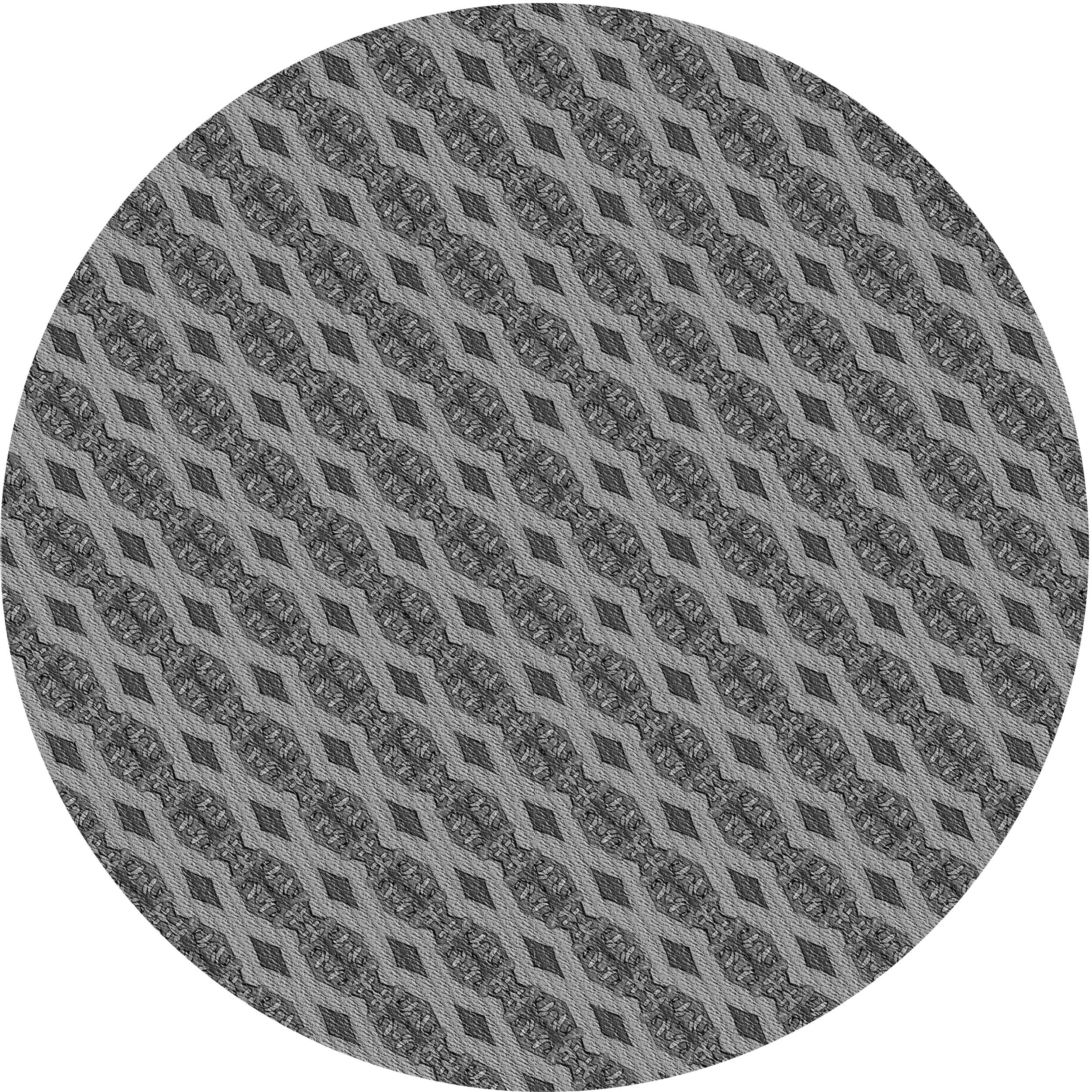 Ahgly Company Indoor Round Patterned Gray Wolf Gray Area Rugs, 6' Round ...