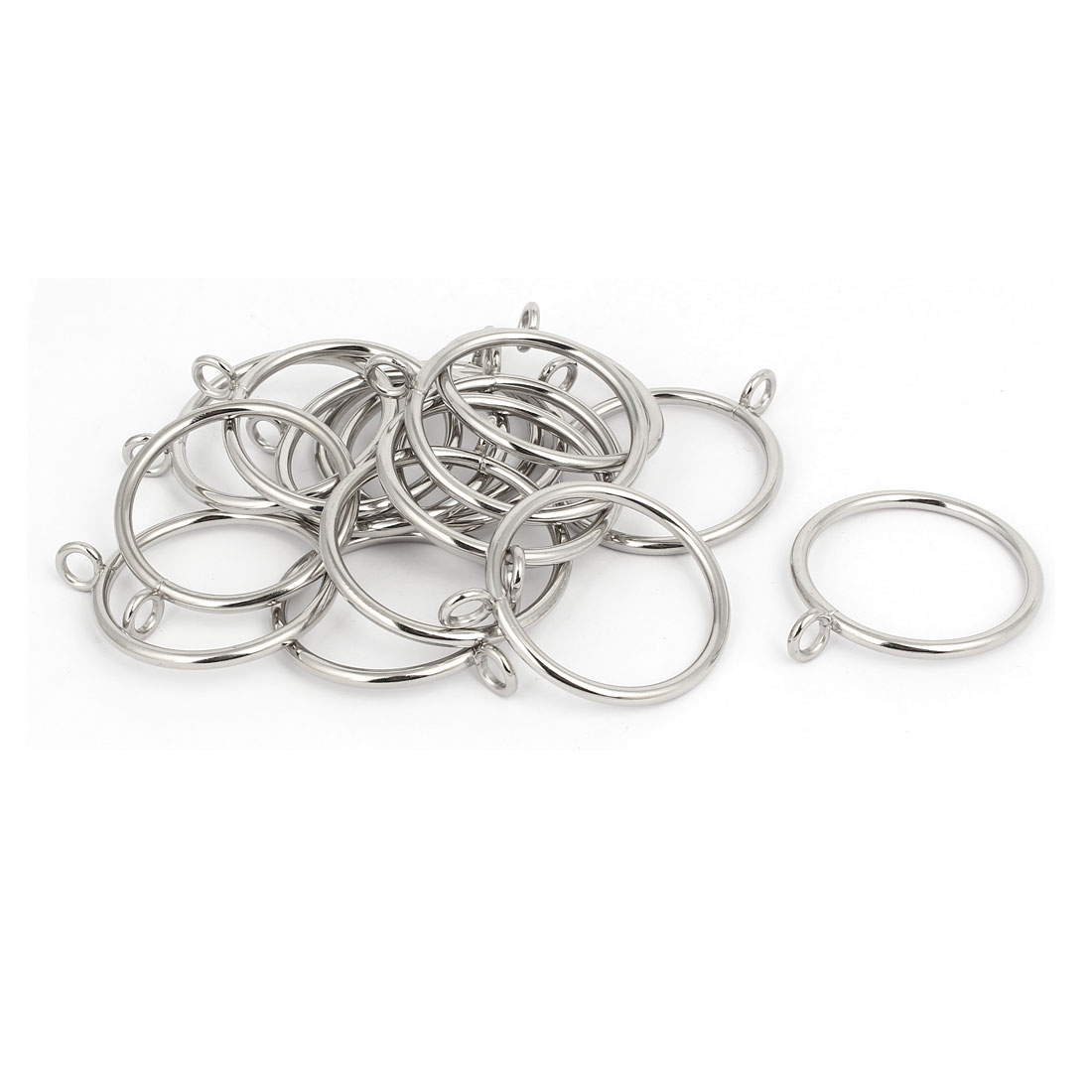 Metal Drapes Curtain Eyelet Rings Silver Tone 45mm Inner Diameter 16pcs ...