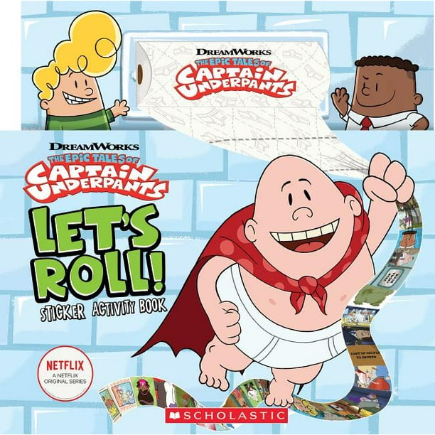 Captain Underpants: Let's Roll! Sticker Activity Book (Paperback ...