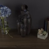 Tabletop Water Fountain Tiered Pot with LED Lights Décor for Indoor ...