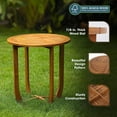 Patio Bistro Folding Sets, 1 Round Table with 2 Cushion Armchairs, FSC ...