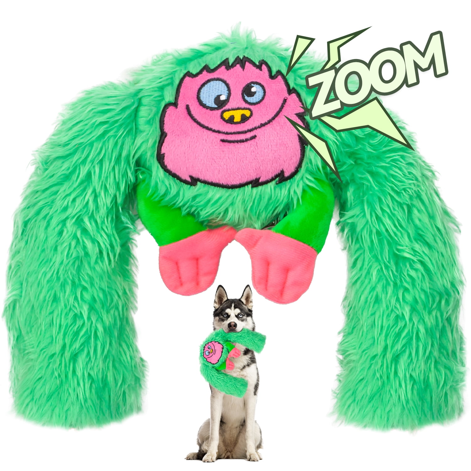 Lexvss Dog Squeaky Plush Toys, Large 12.7" Fluffy and TPR Interactive ...