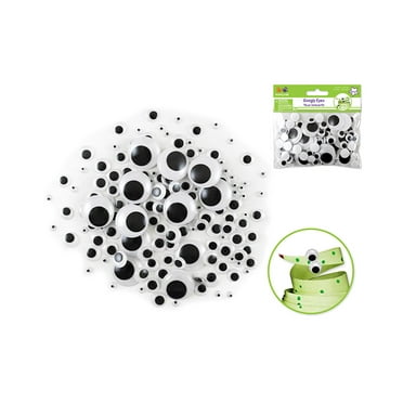 Glue-On Googly Eyes Assorted, 5-30mm, 120pk, Black - Walmart.com
