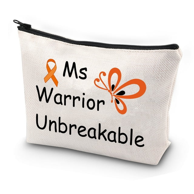 Ms Warrior Unbreakable Makeup Bag Multiple Sclerosis MS Awareness Gift ...