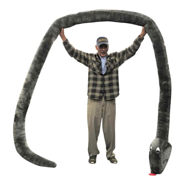 Big Plush® Giant Stuffed Snake 18 Feet Long Soft Gray Color Huge Plushy ...