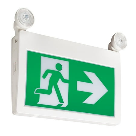LED Pictogram Exit Sign with 2 Emergency Lights | Walmart Canada