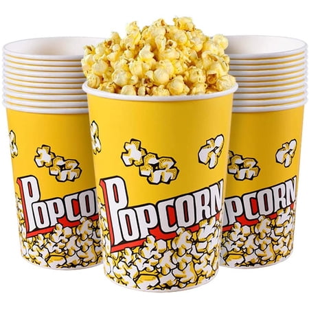 MyLifeUNIT Popcorn Boxes, 32 OZ Paper Popcorn Containers for Party and ...