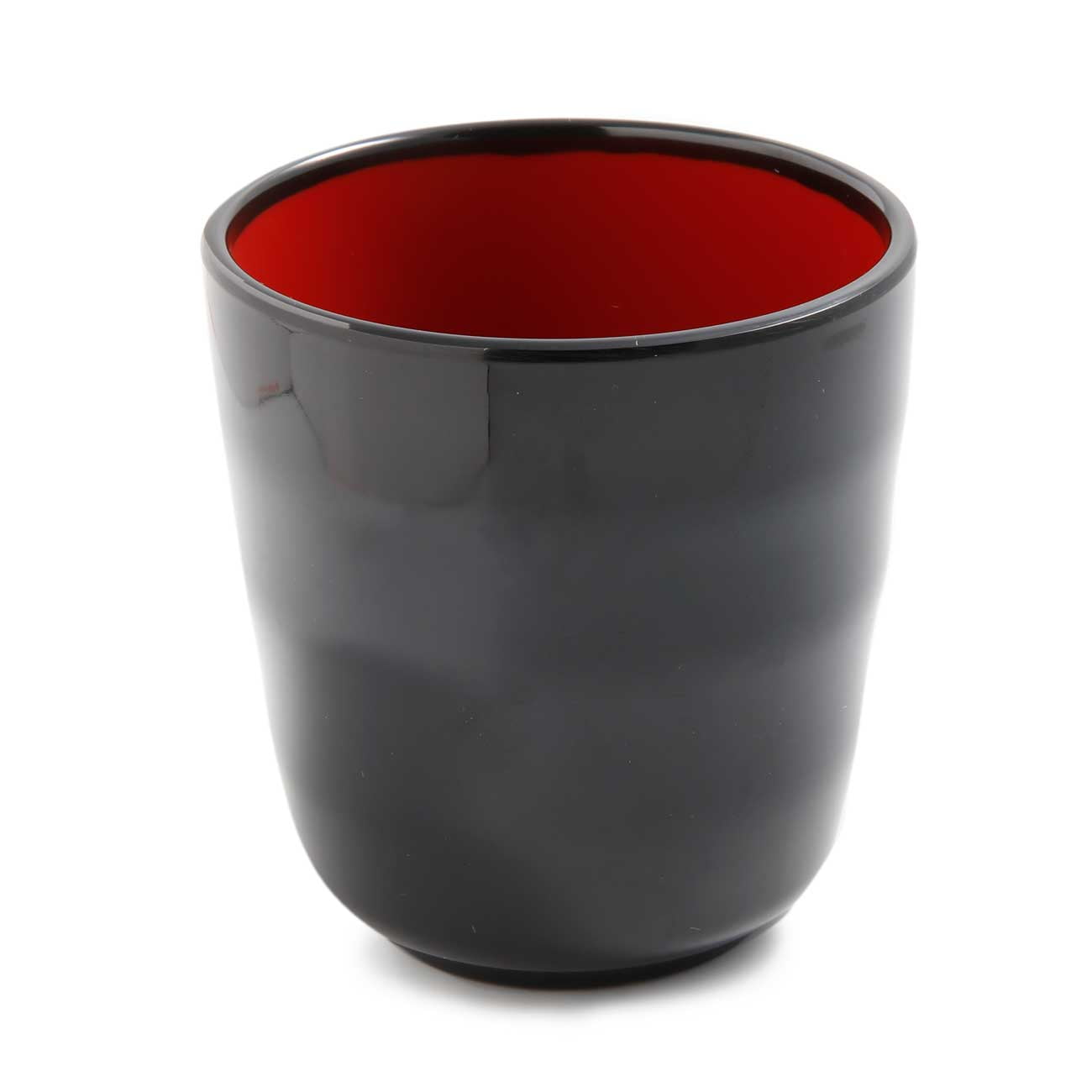 Black & Red, Round Tea Cup, 7 Oz., 3"Dia. X 3"H, Melamine, Black & Red ...