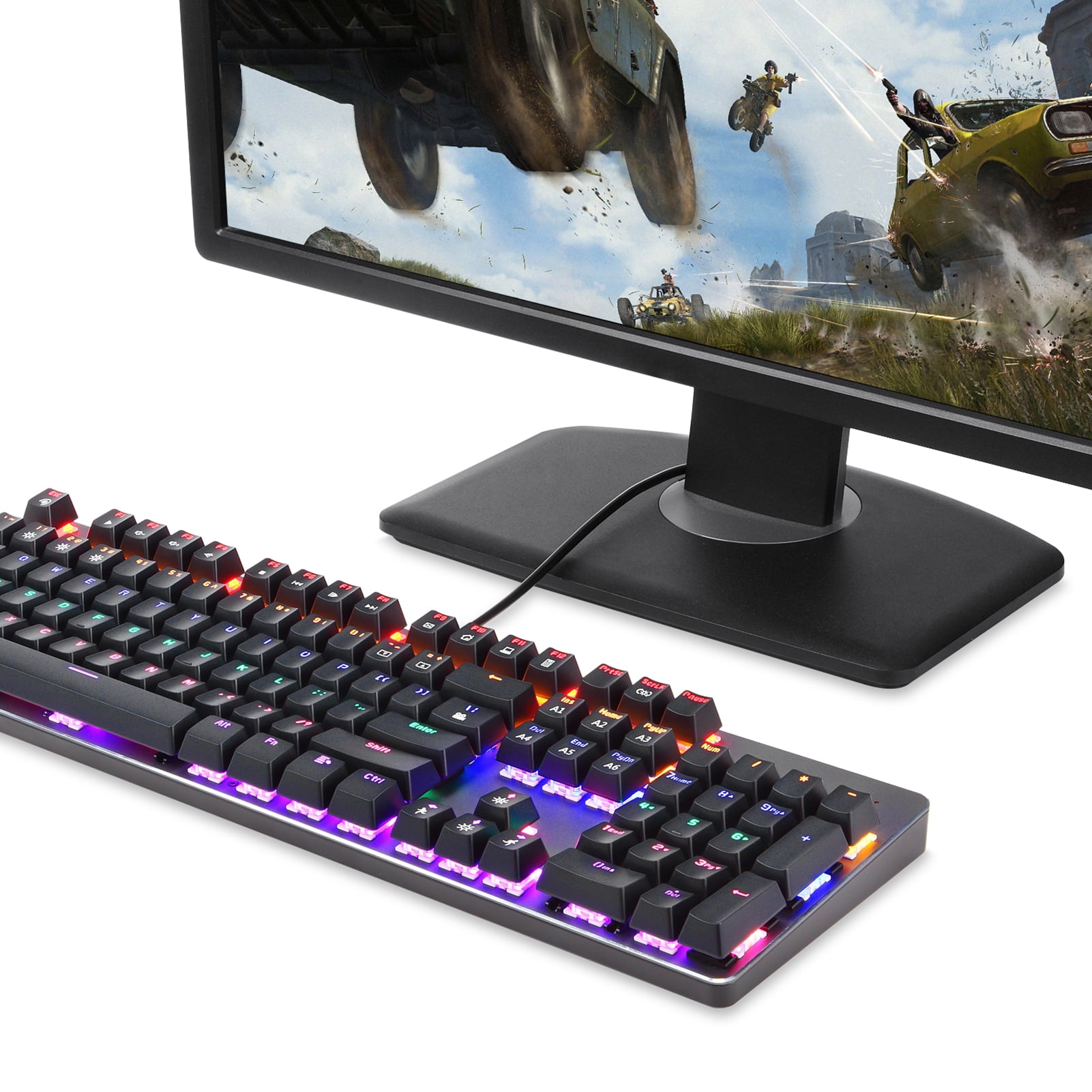 Buy Motospeed K73 104 Keys Gaming Keyboard Mixed Light Mechanical Keyboard with RGB Light Effect ...