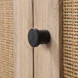 South Shore Balka TV Stand, Rustic Oak and Faux Rattan - Walmart.com